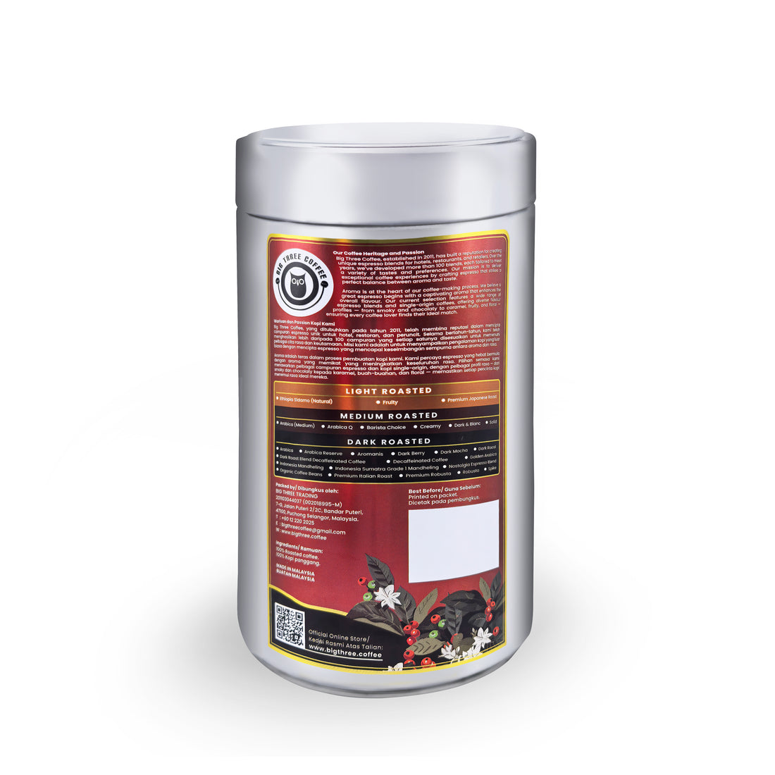Tin Ground Coffee (500 grams) – BIG THREE COFFEE